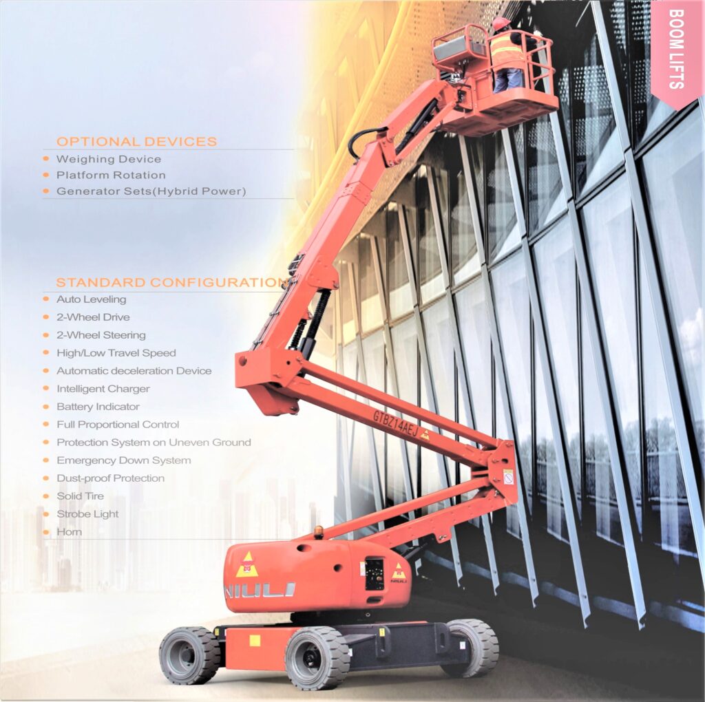 Xe Thang Nâng Người Trục Boom Lift GTBZ Làm Việc 10M, 12M, 14M, 16M ...